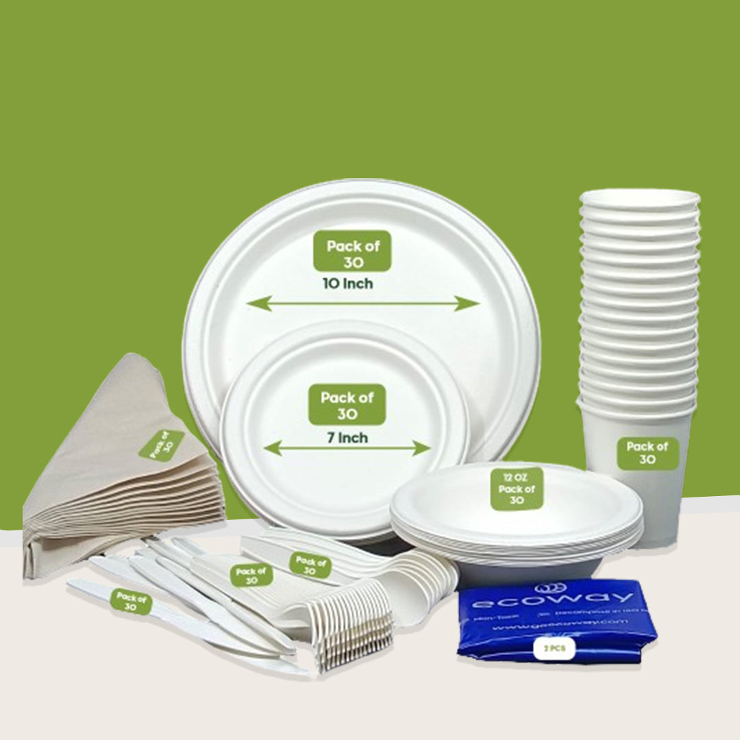 Dine Green: Biodegradable Kraft Dinner Sets for a Healthier Planet – Ecoway