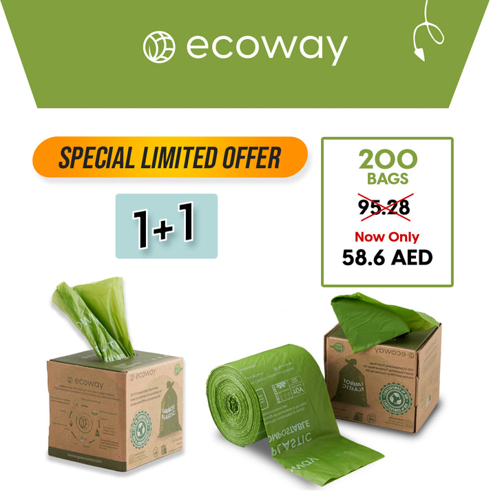 Combo Offer 1+1 Biodegradable PLA Bags 2.6 Gallon Pack of 2 – Ecoway